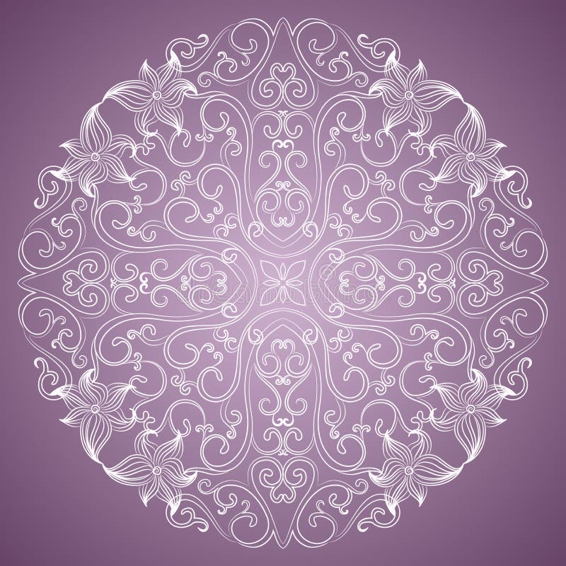 Round lace card stock vector. Illustration of beige, celebrate - 34046195