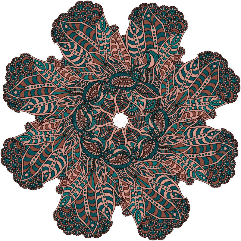 Ornamental Round Lace Pattern Stock Illustration - Illustration of ...