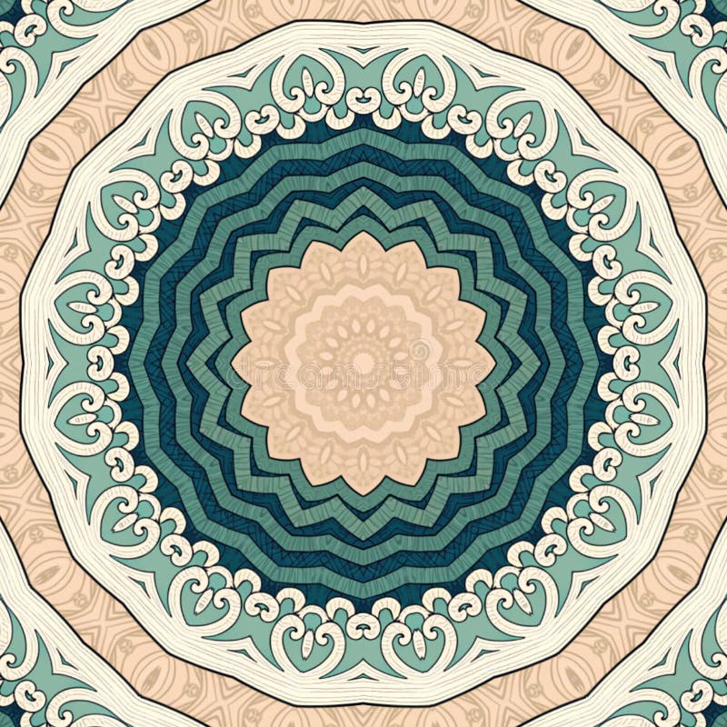 Ornamental Round Lace Pattern Design Stock Illustration - Illustration ...