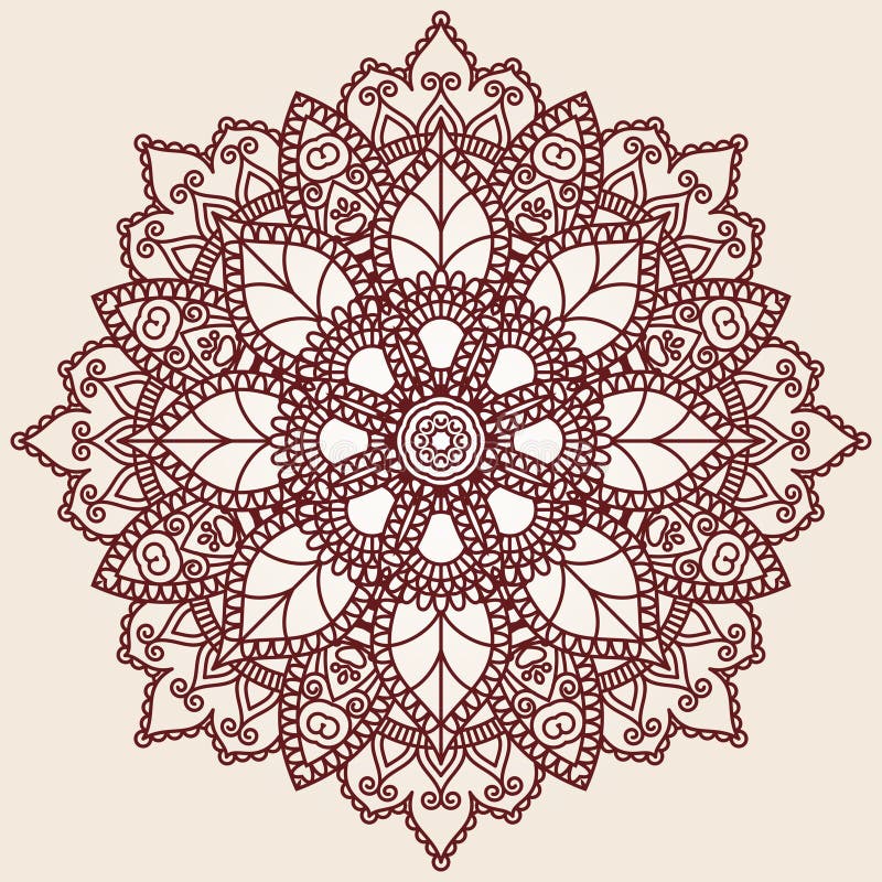 Ornamental Round Seamless Lace Pattern Stock Vector - Illustration of ...