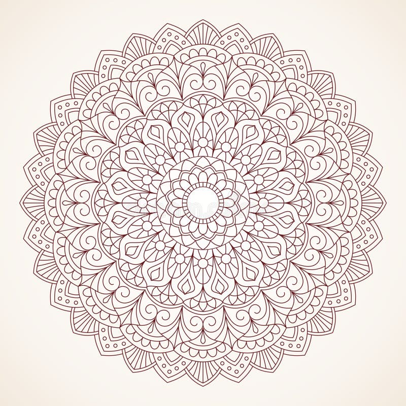Ornamental Round Lace Pattern. Stock Vector - Illustration of curls ...