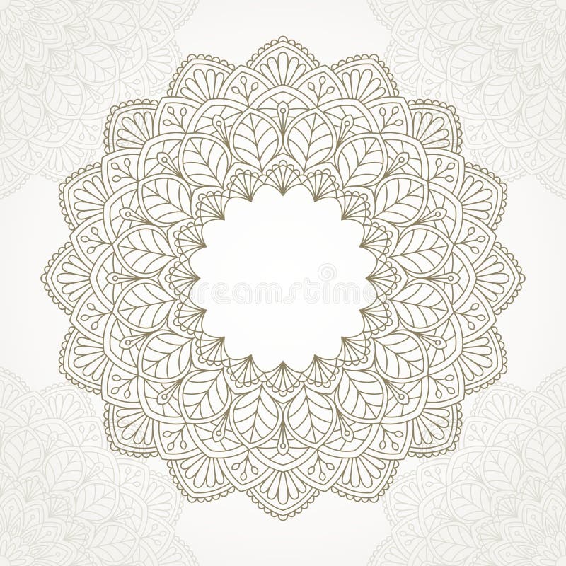 Ornamental Round Lace Pattern. Stock Vector - Illustration of curls ...