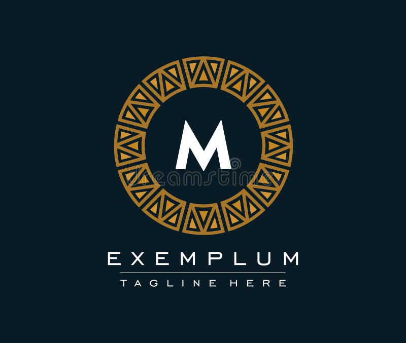 Ornamental Round Monogram, Template for Creating Logos, Labels ...