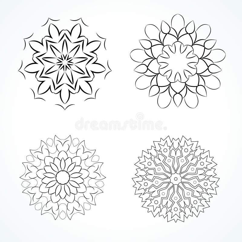 Ornamental round stock vector. Illustration of flower - 72504755