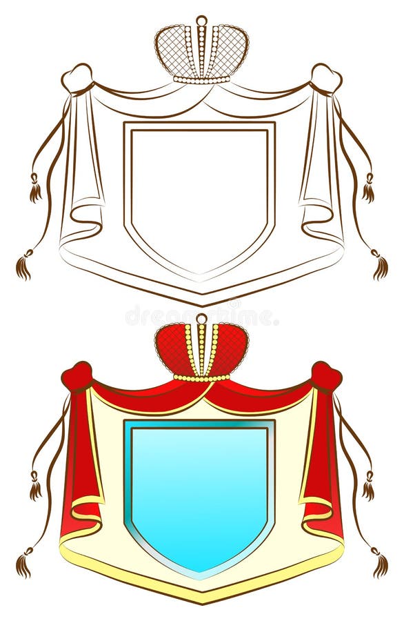 Royal shield of gold stock vector. Illustration of design - 33983698