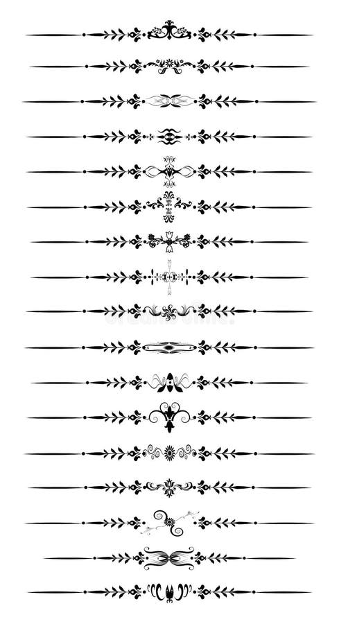 Ornamental rule lines stock vector. Illustration of divider - 40011872