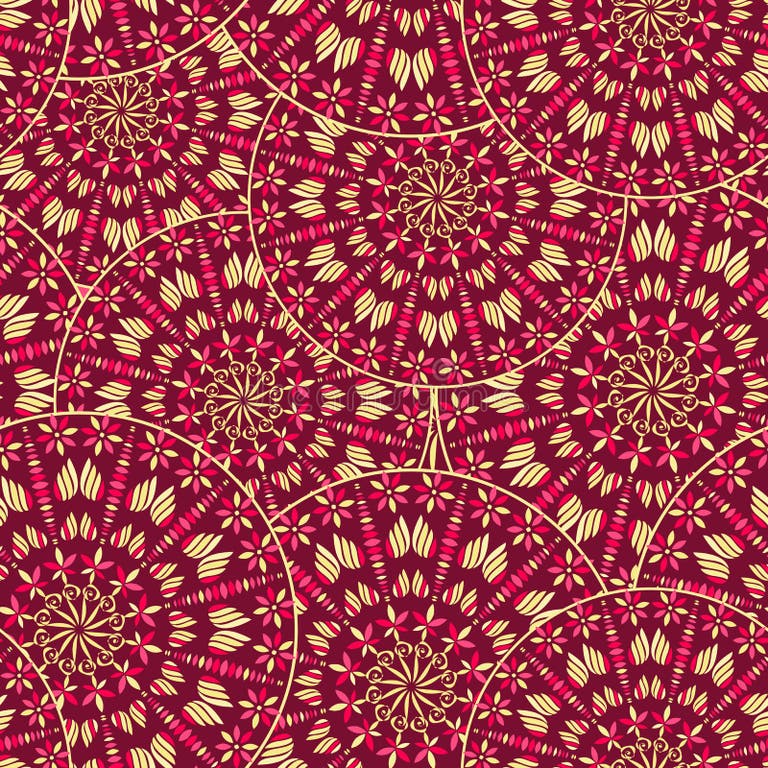 Ornamental Seamless Background Stock Vector - Illustration of circle ...