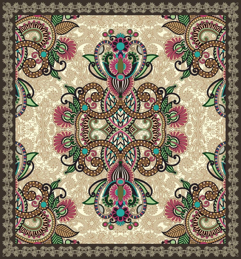 Ornamental Seamless Carpet Design Stock Vector - Illustration of border ...