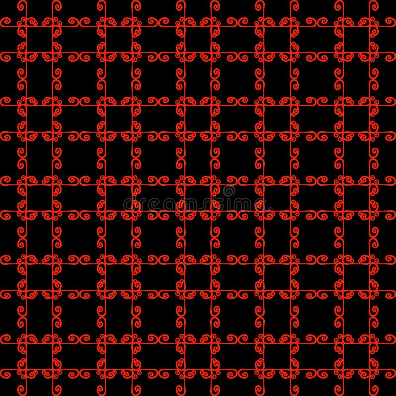Ornamental Seamless Pattern. Black and Red Colors.Â EndlessÂ template ...