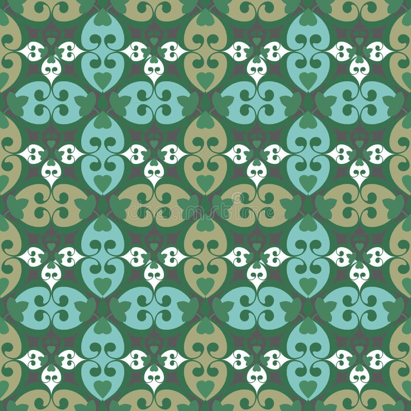 Ornamental Seamless Pattern Damask Arabesque and Floral Elements Stock ...