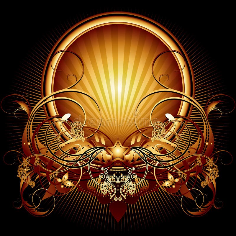 Ornamental shield stock vector. Illustration of sign - 10449215