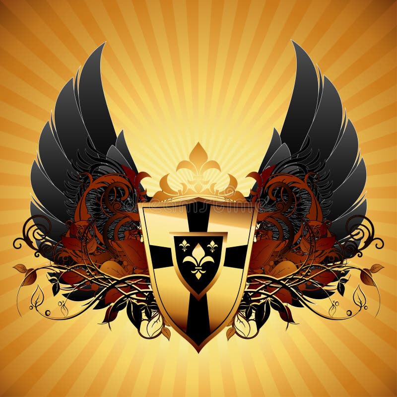 Ornamental shield stock vector. Illustration of heraldic - 16228765