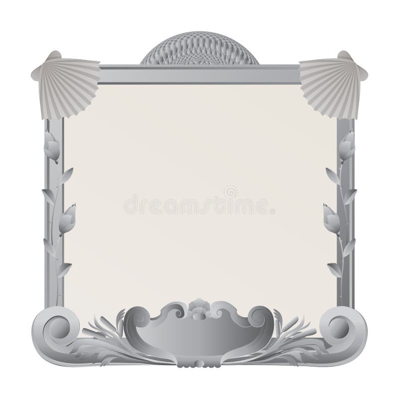 Ornamental stone frame stock vector. Illustration of invitation - 37041376