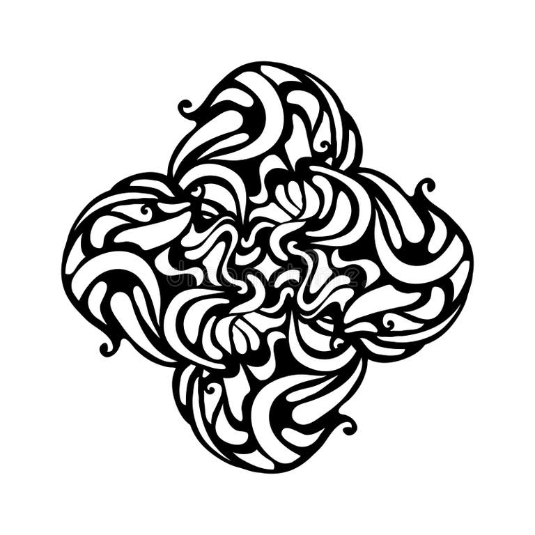 Ornamental stylized cross stock vector. Illustration of flying - 58379711