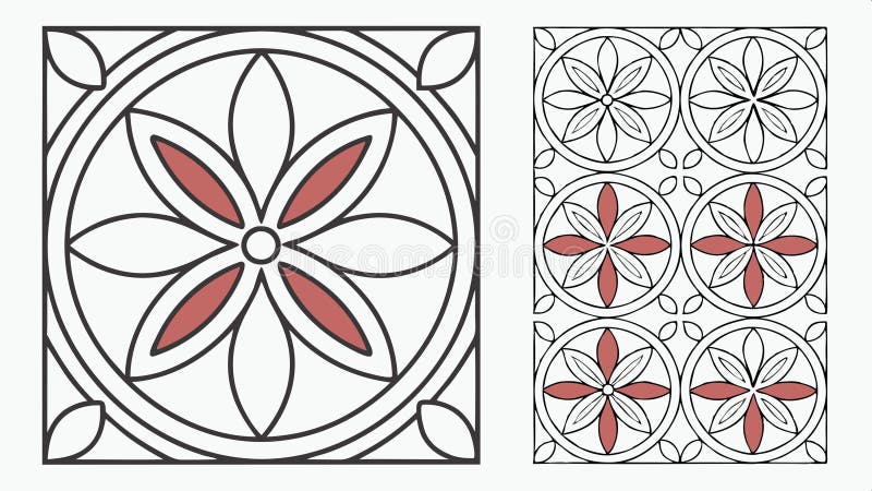Decorative Tile Pattern, Vector Design Ornamental Surface Art. Vector ...