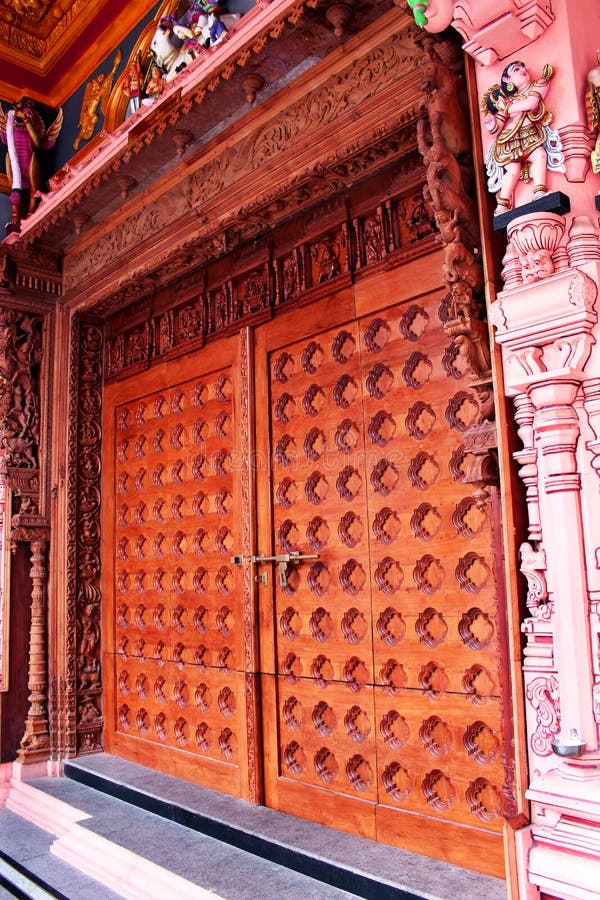 Ornamental temple door stock image. Image of idol, building - 60807735