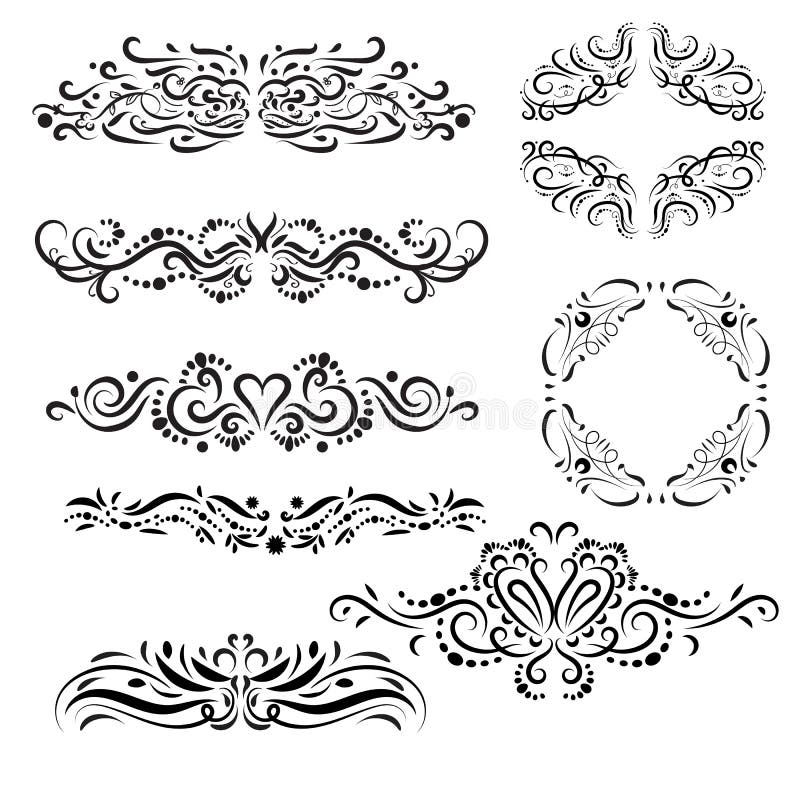 Ornamental Text Dividers and Borders Stock Vector - Illustration of ...