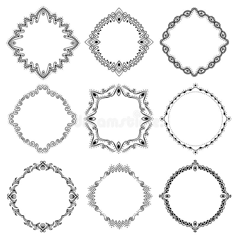 Ornamental text frames stock vector. Illustration of adorable - 100365852
