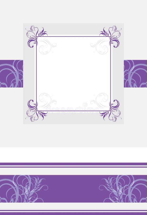 Ornamental Violet Frame and Border Stock Vector - Illustration of ...