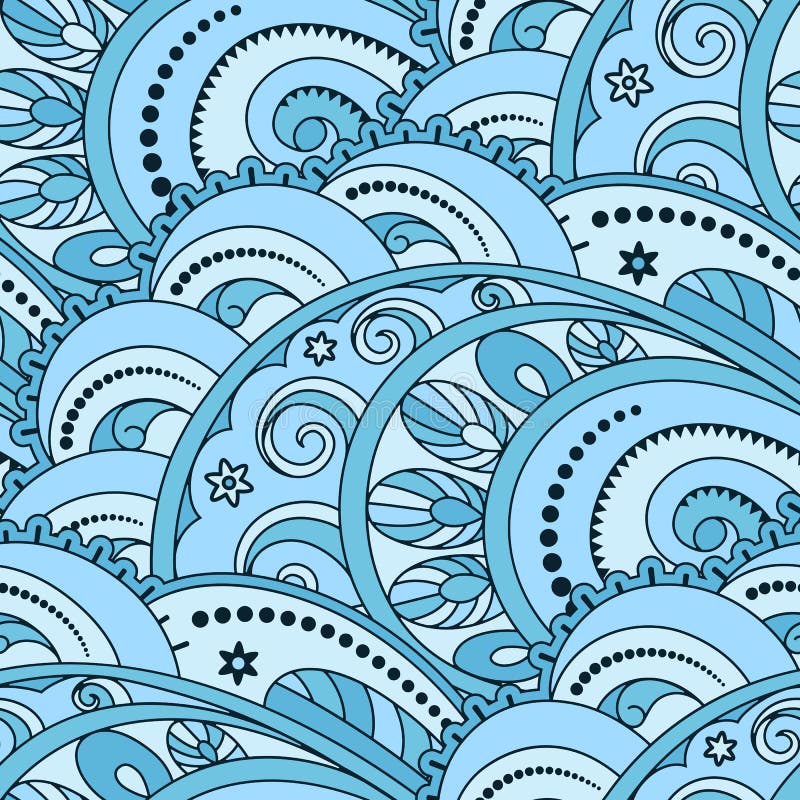 Swirly waves stock vector. Illustration of abstract, repeating - 39740042