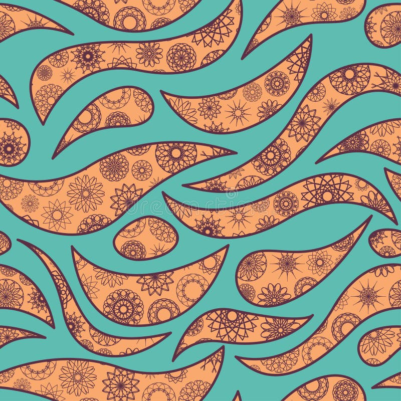 Ornamental Waves Seamless Pattern Stock Vector - Illustration of asian ...