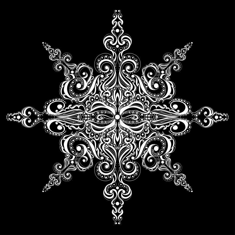 Single detailed snowflake stock vector. Illustration of elegant - 11212313