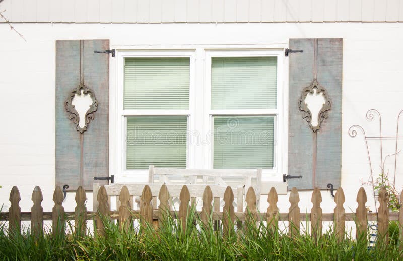 Ornamental window shutters stock image. Image of house - 74777857