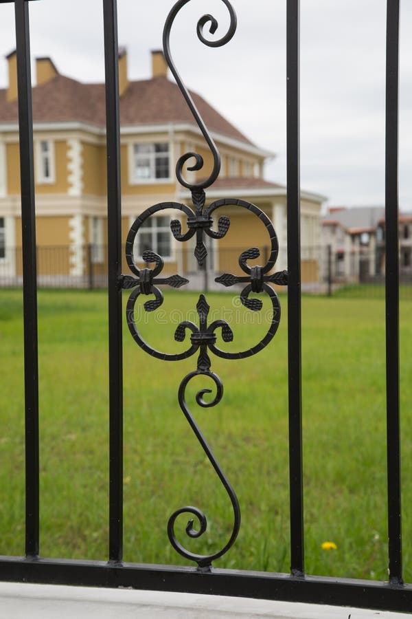 Ornamented iron fence stock photo. Image of iron, wrought - 65669852