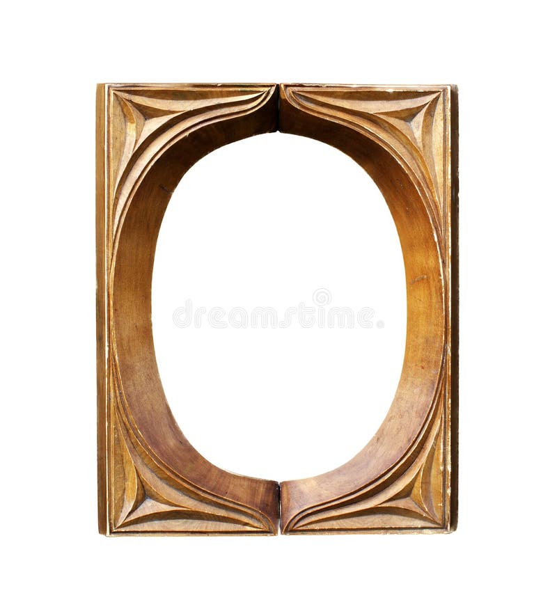Ornamented Picture Frame Gold (Path Included) Stock Photo - Image of ...