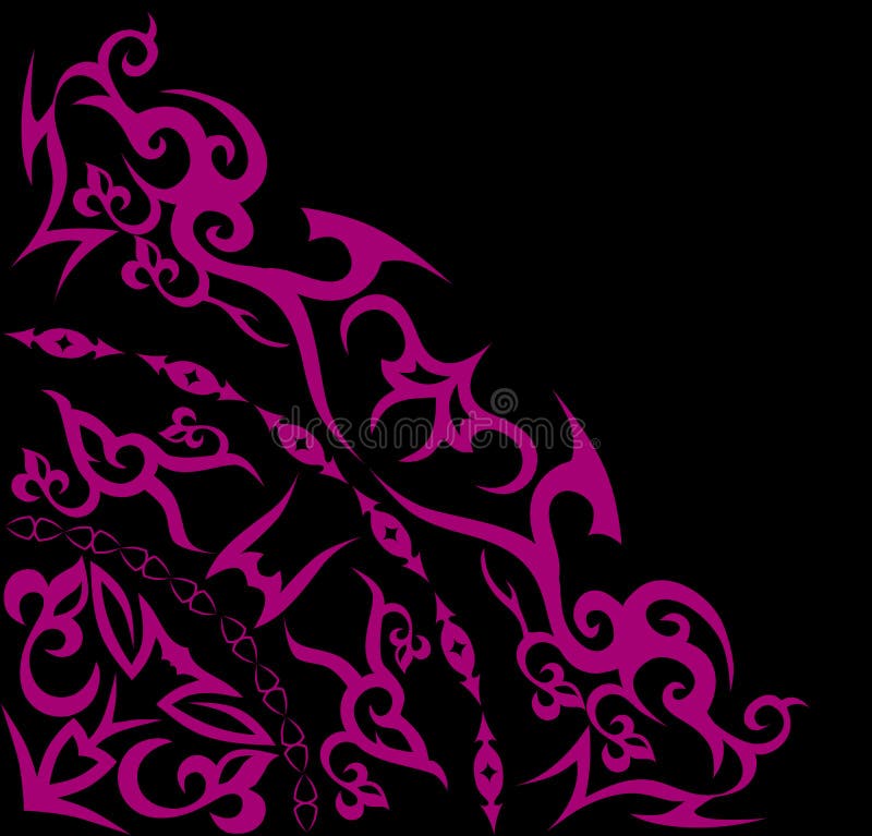 Ornamento Abstracto Del Cuadrante En Color De Rosa Stock de ilustración ...