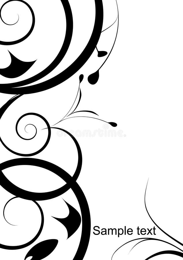 Diseño decorativo negro ilustración del vector. Ilustración de ...