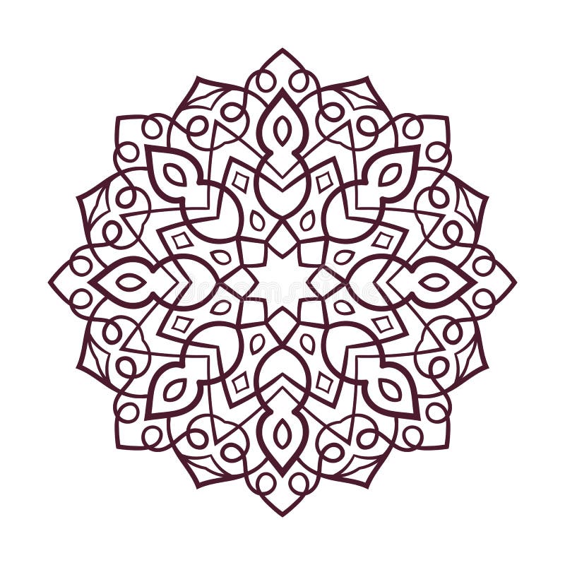 Ornamento De La Mandala Del Vector Ilustración del Vector - Ilustración ...