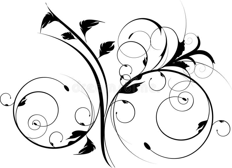 Diseño decorativo negro ilustración del vector. Ilustración de ...