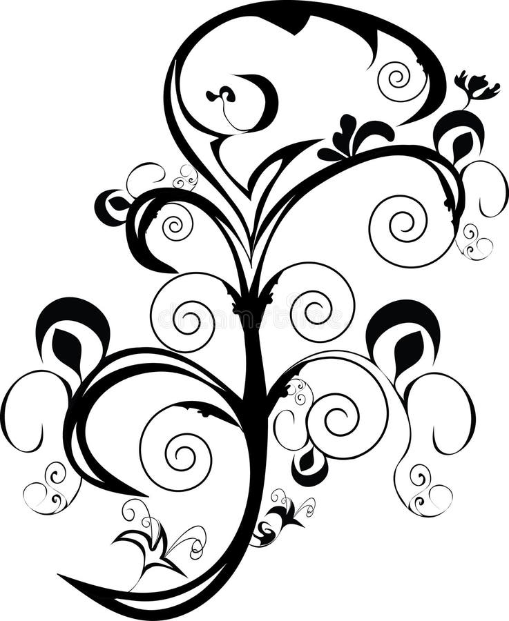 Diseño decorativo negro ilustración del vector. Ilustración de ...