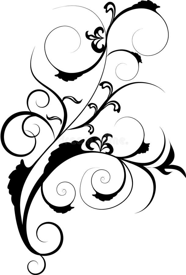 Diseño decorativo negro ilustración del vector. Ilustración de ...