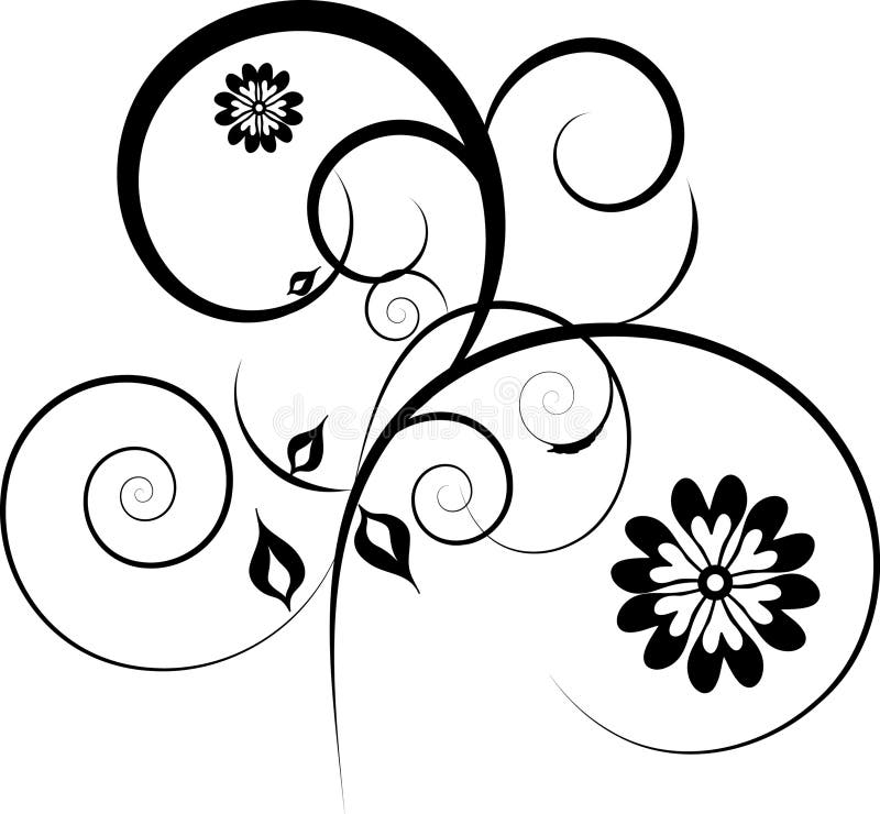 Diseño decorativo negro ilustración del vector. Ilustración de ...