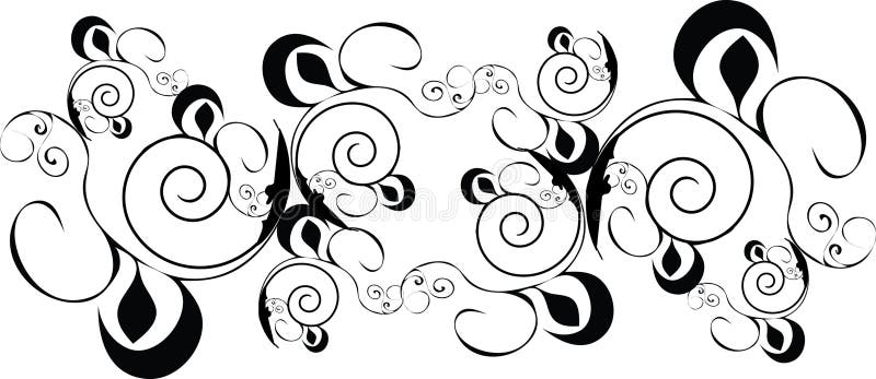 Diseño decorativo negro ilustración del vector. Ilustración de ...