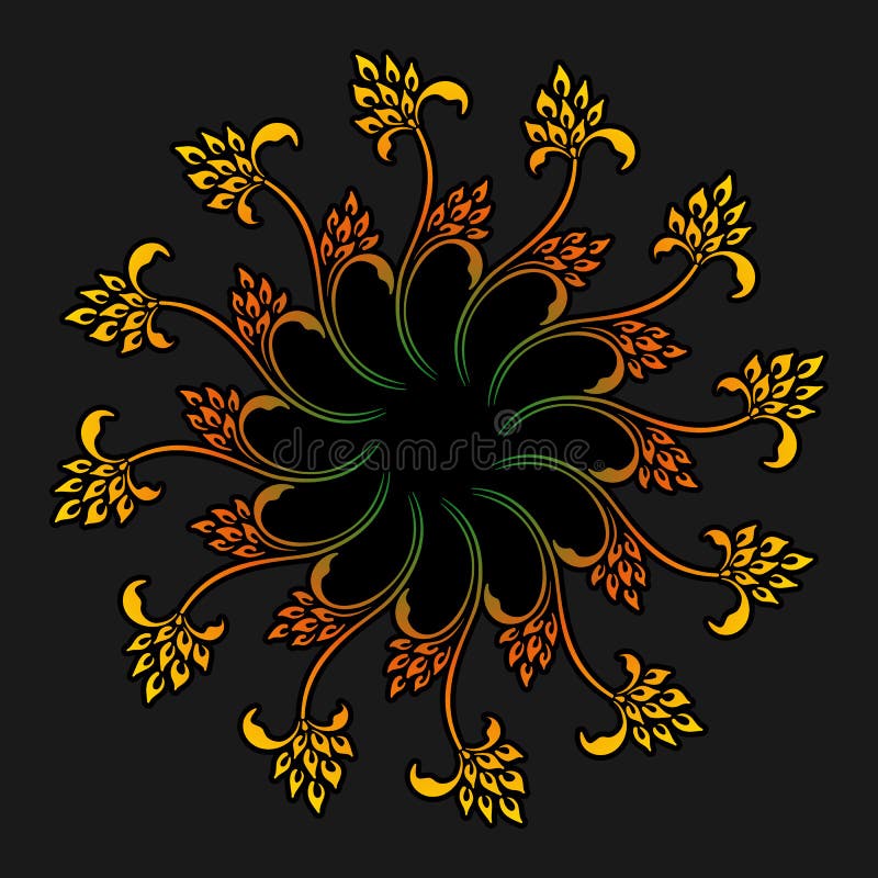 Ornamento Redondo Del Vector Ilustración del Vector - Ilustración de ...