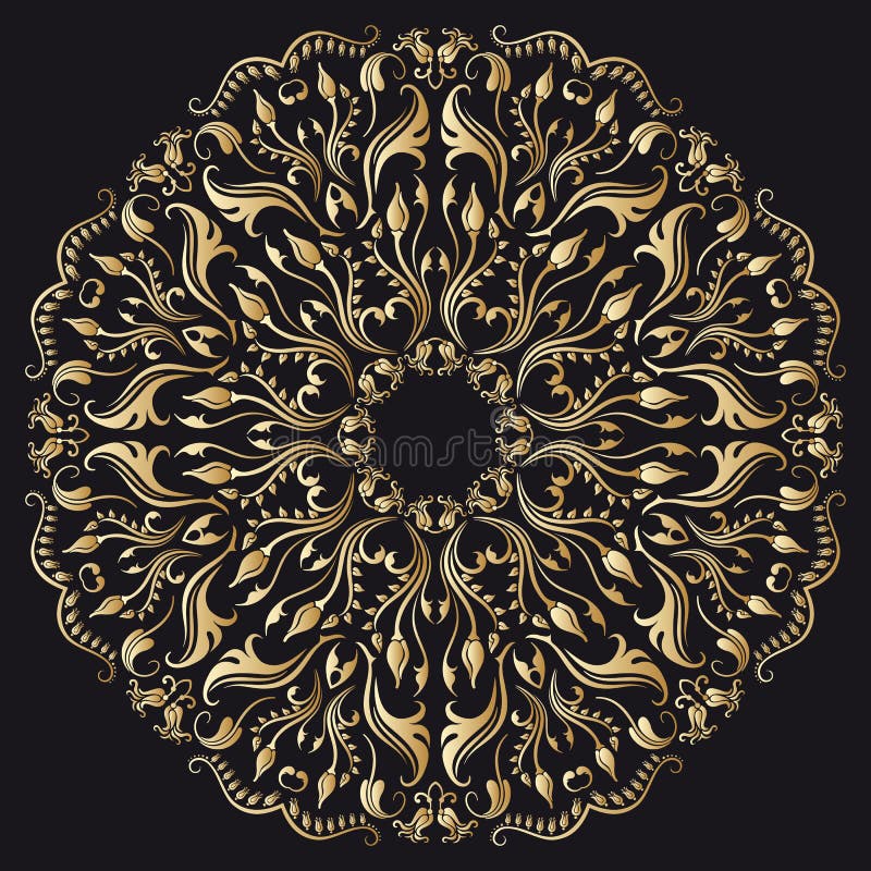 Ornamentos Del Oro Del Vector. Ilustración del Vector - Ilustración de ...