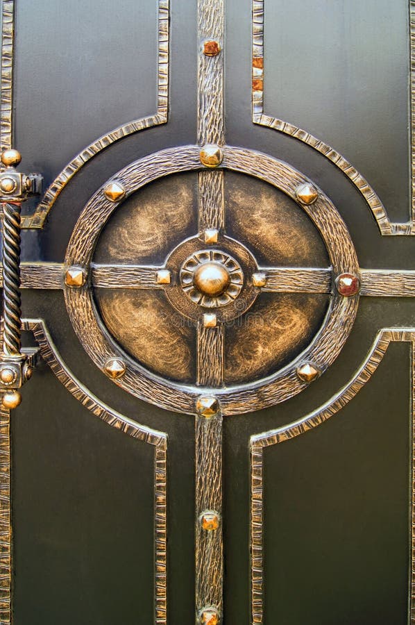 Ornaments with Beautiful Forged Metal Door Elements Stock Image - Image ...