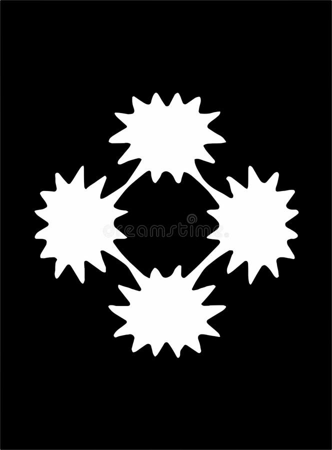 White Symbol on Black Background Stock Illustration - Illustration of ...