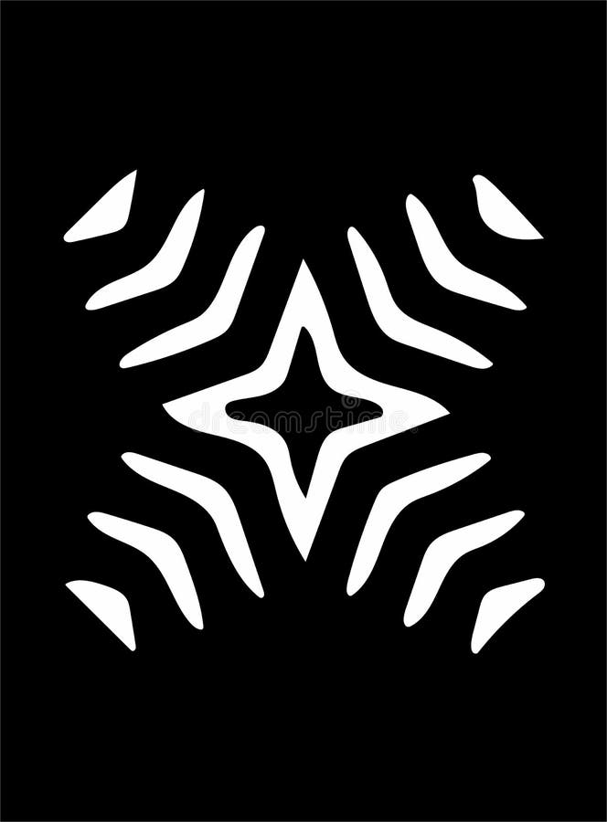 White Symbol on Black Background Stock Illustration - Illustration of ...