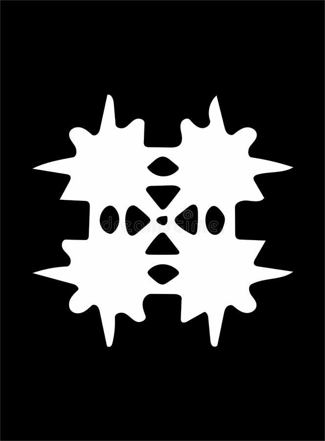 White Symbol on Black Background Stock Illustration - Illustration of ...