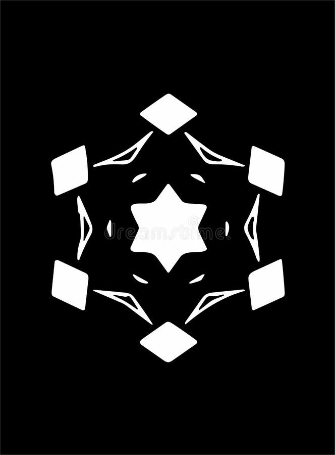 White Symbol on Black Background Stock Illustration - Illustration of ...