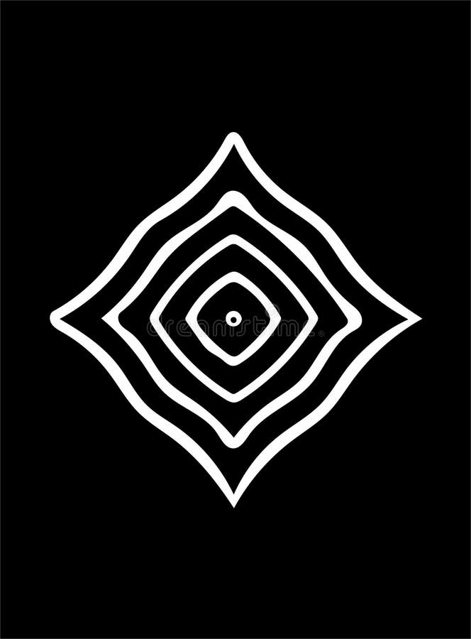 White Symbol on Black Background Stock Illustration - Illustration of ...