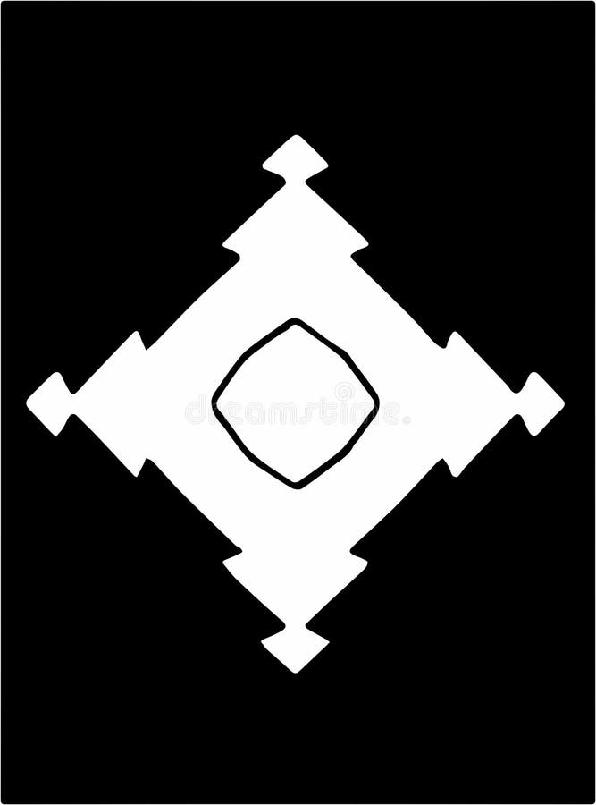 White Symbol on Black Background Stock Illustration - Illustration of ...