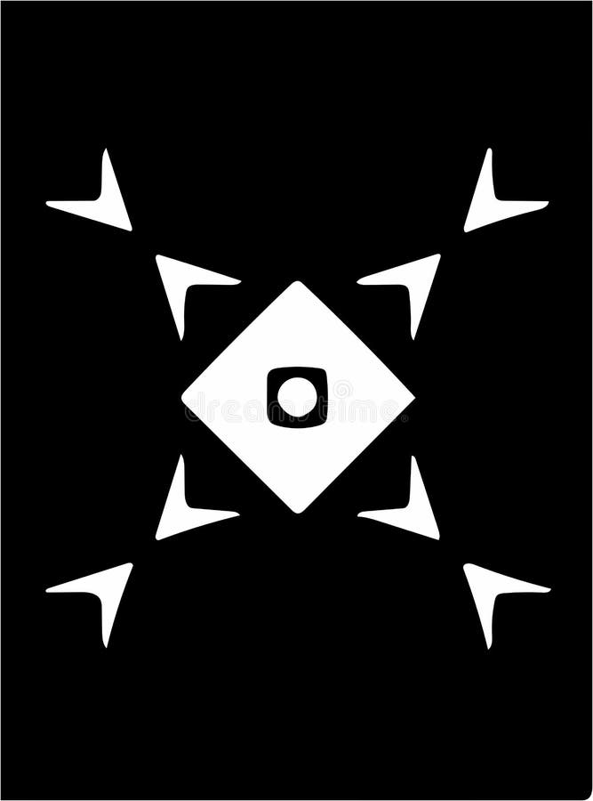 White Symbol on Black Background Stock Illustration - Illustration of ...