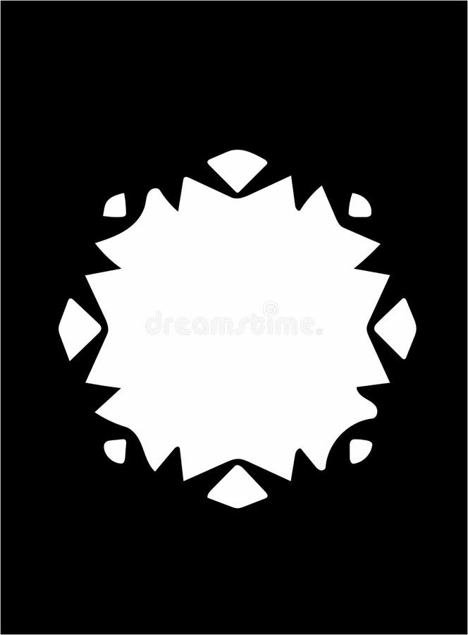 White Symbol on Black Background Stock Illustration - Illustration of ...