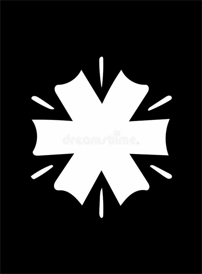 White Symbol on Black Background Stock Illustration - Illustration of ...