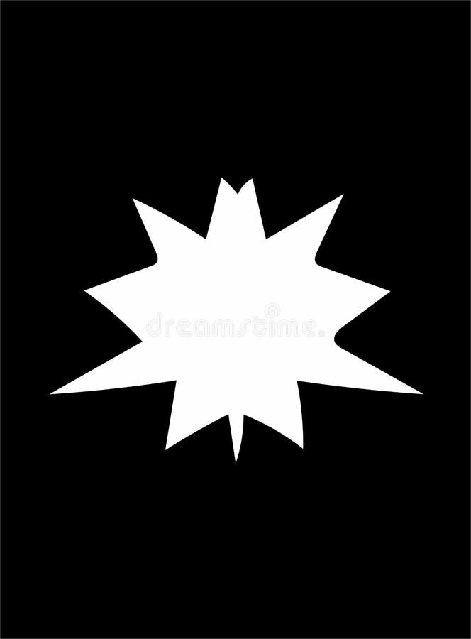 White Symbol on Black Background Stock Illustration - Illustration of ...